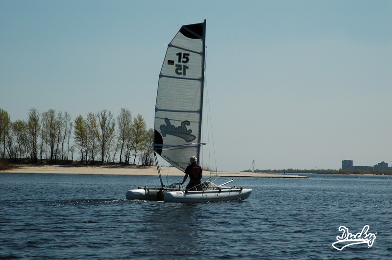 Inflatable sailing catamaran Ducky-15